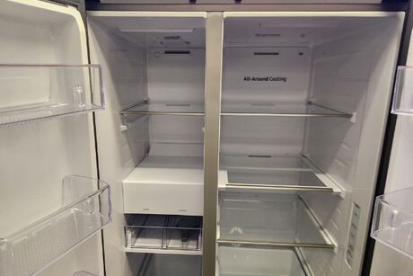 Bespoke 28 cu. ft. Smart Side-by-Side Refrigerator with Beverage Center ...